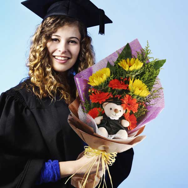 Graduation Teddy Bear|Roses Posy Singapore|Same Day Delivery – www.Roses.Sg